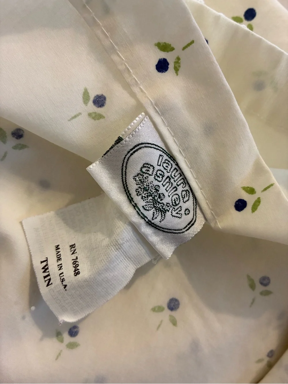 Laura Ashley | Bedding | Laura Ashley White With Blue And Green Floral ...